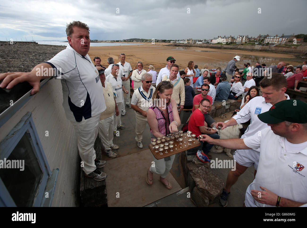Cricket captain Graham Bucknall (left) from the Ship Inn cricket team ...