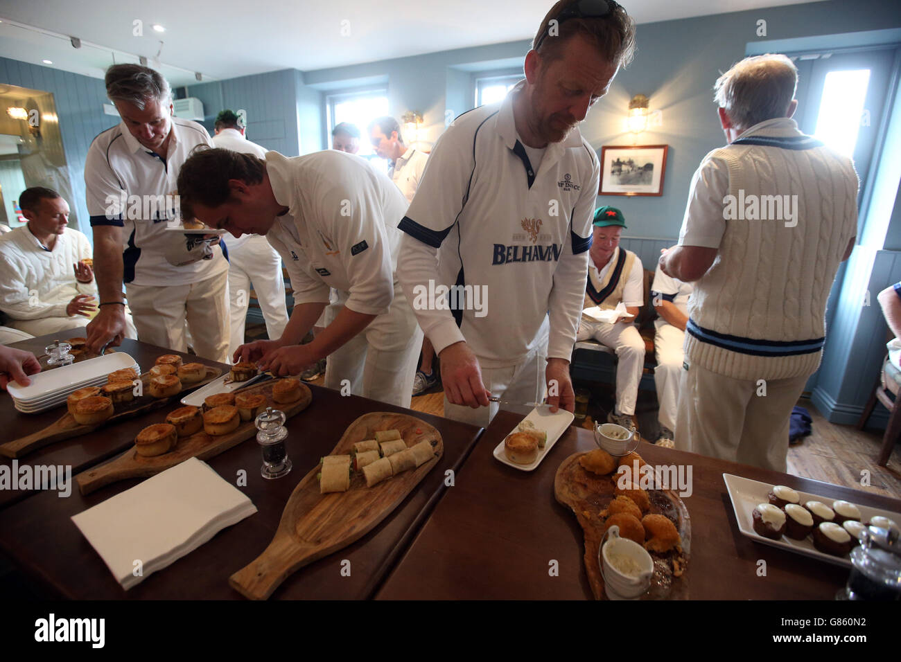 During the beach cricket match in elie hi-res stock photography and ...