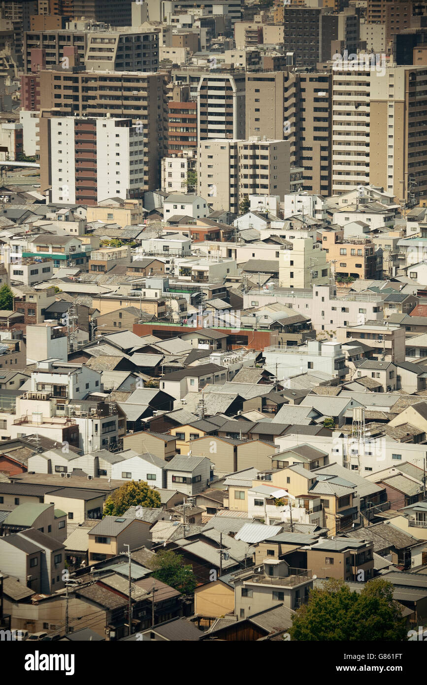 Kyoto city rooftop view from above. Japan Stock Photo - Alamy