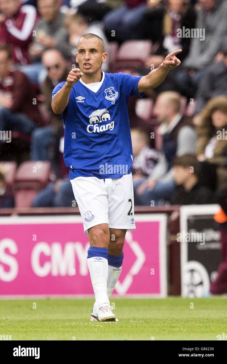Everton's Leon Osman during the pre-season friendly at Tynecastle ...