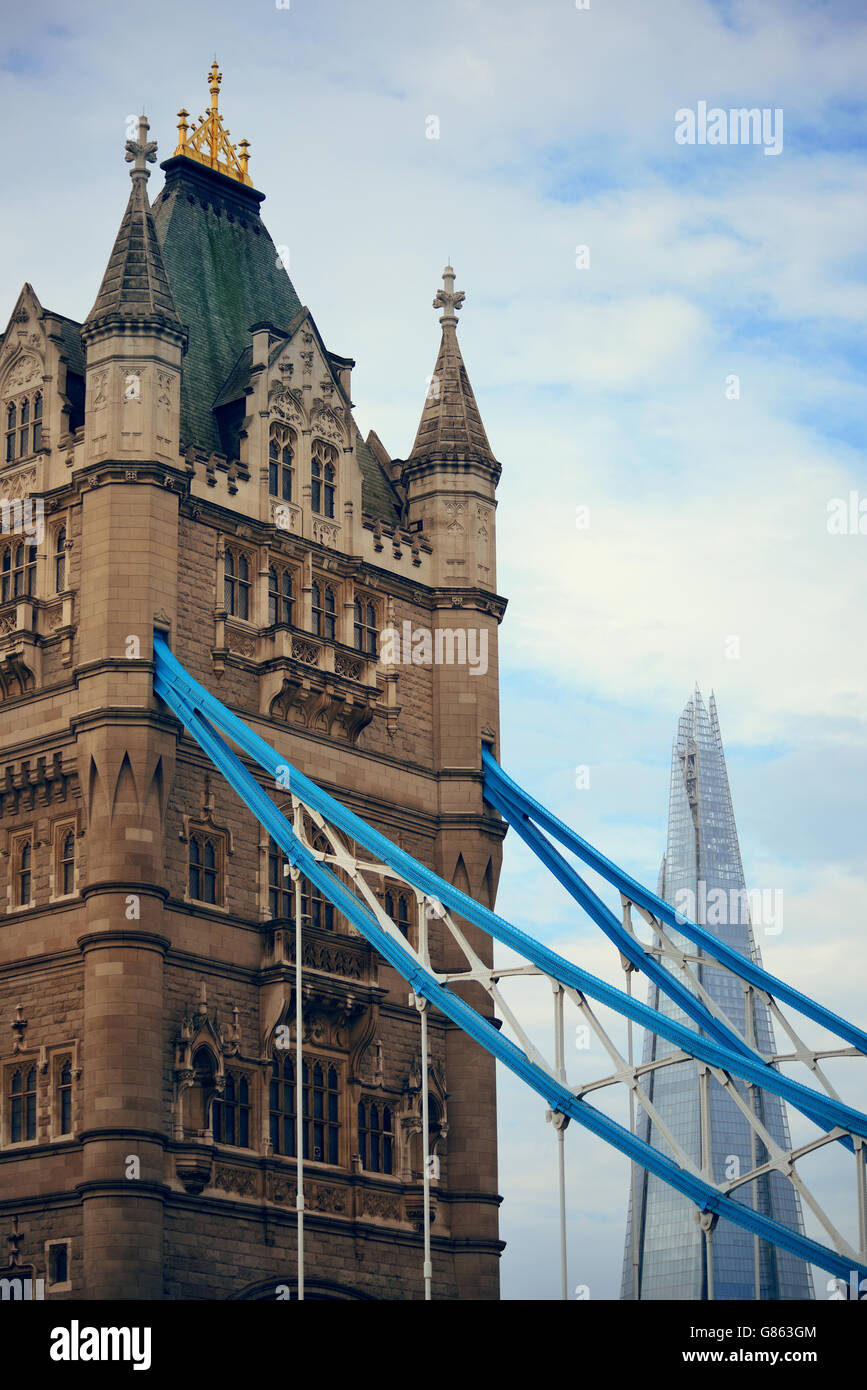 Tower Bridge closeup view in London Stock Photo - Alamy