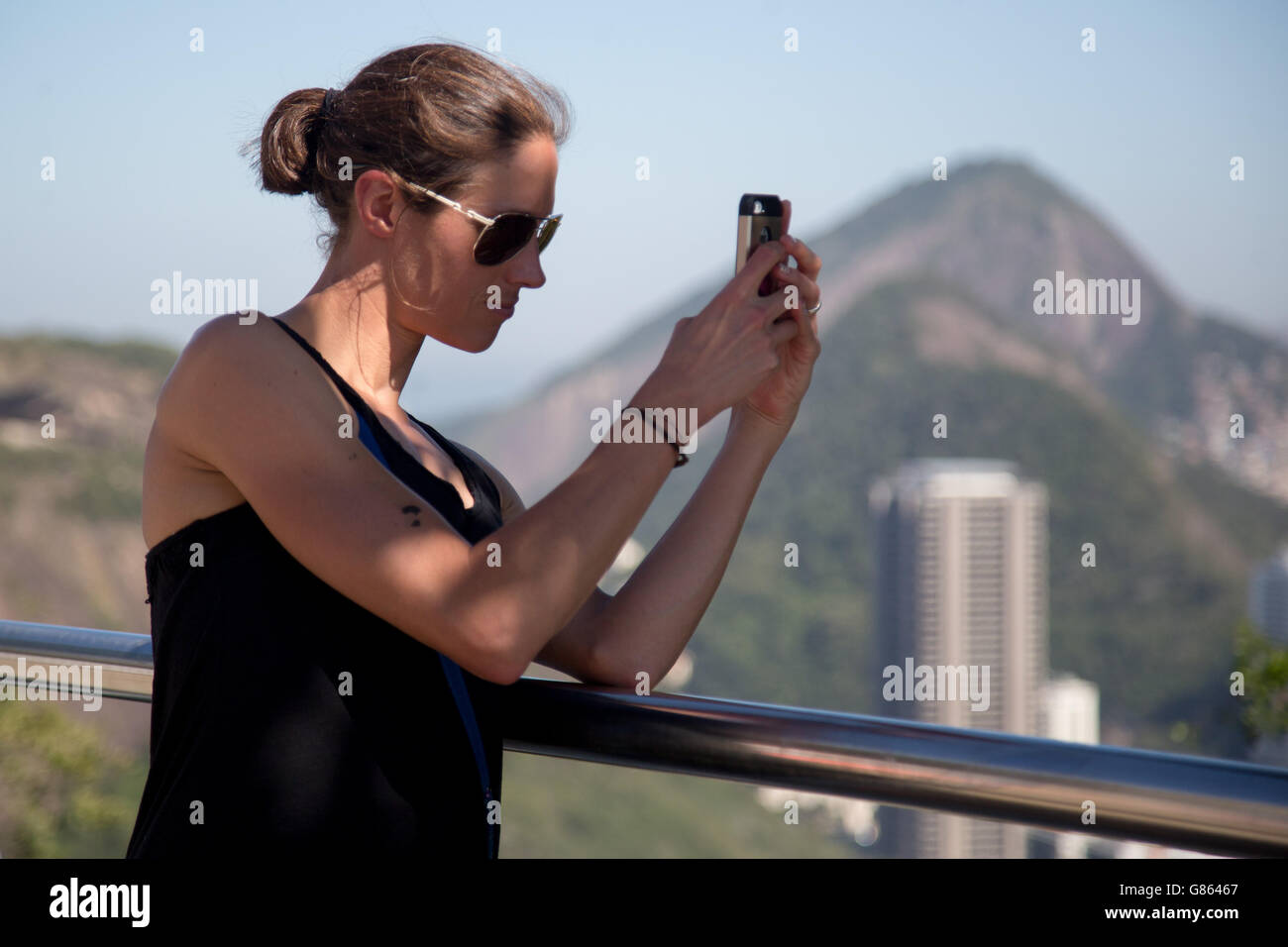 Helen Jenkins of the Great Britain Triathlon team during a visit to ...