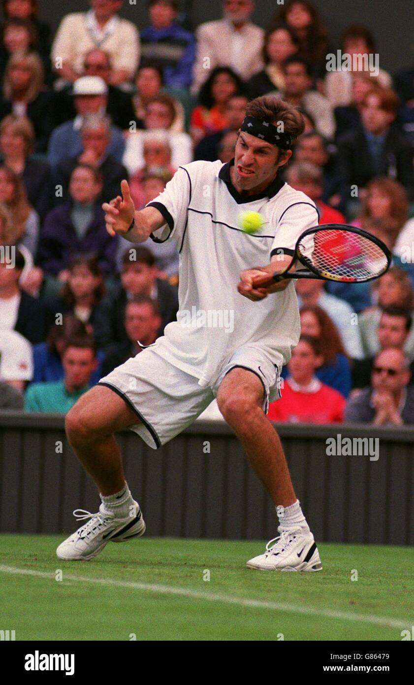 Wimbledon Tennis Championships. Greg Rusedski Stock Photo - Alamy