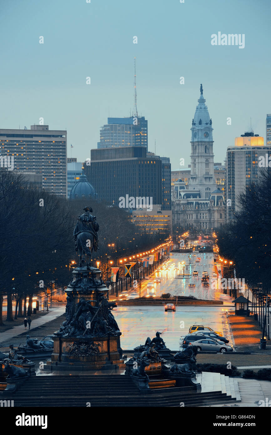 George Washington statue oand street in Philadelphia Stock Photo - Alamy