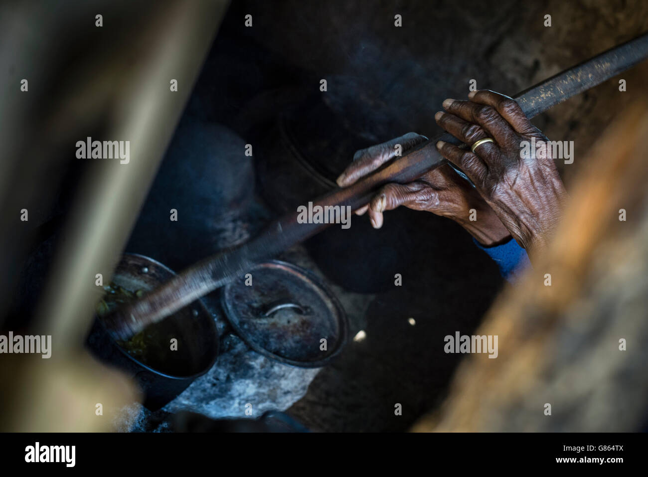 Ovambo woman prepares food on hi-res stock photography and images - Alamy