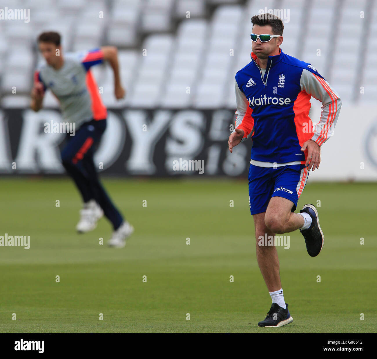 England bowler james anderson fitness test nets session trent bridge hi ...