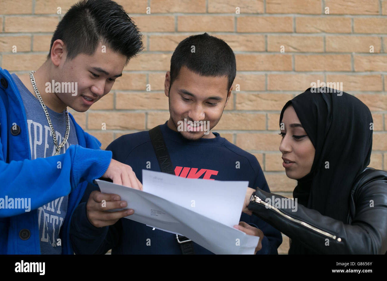 Student read their a level results at westminster kingsway college hi ...