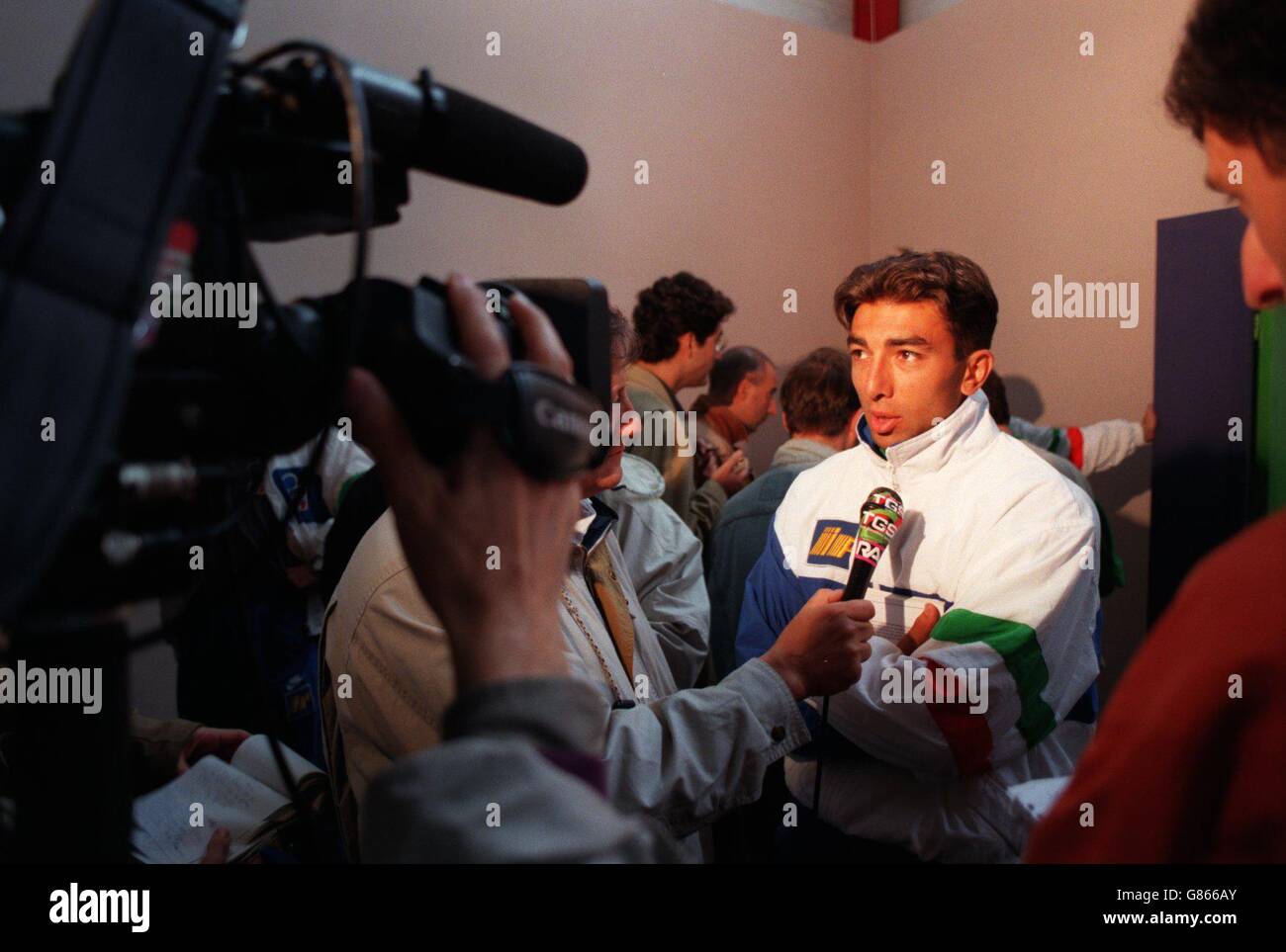 Roberto Di Matteo, Italy being interviewed by a t.v. crew Stock Photo ...