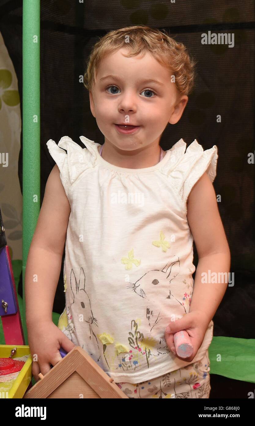 Toddler battles rare form of cancer Stock Photo - Alamy