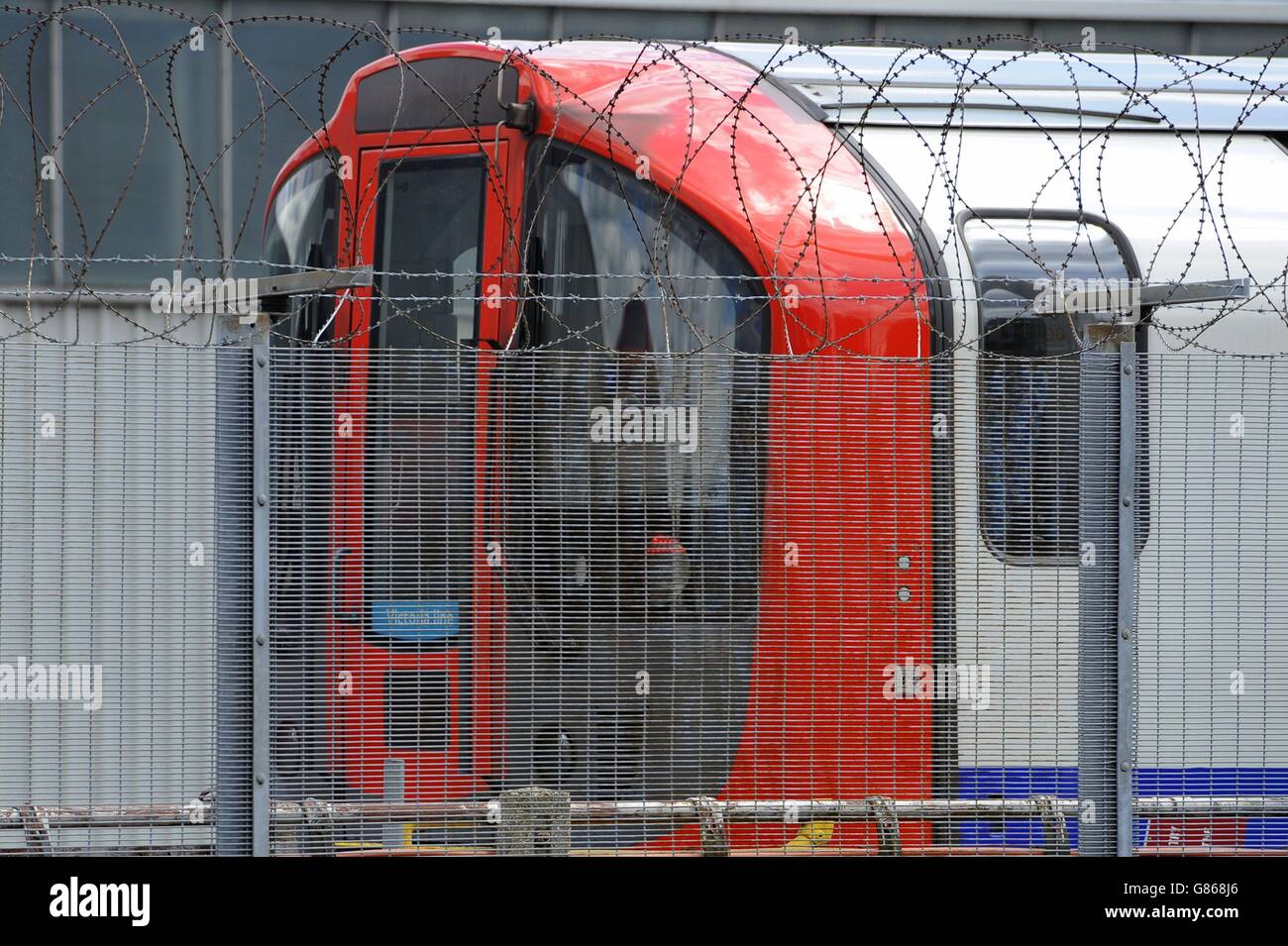 Victoria Line tube trains stationed at Northumberland Park Depot in ...