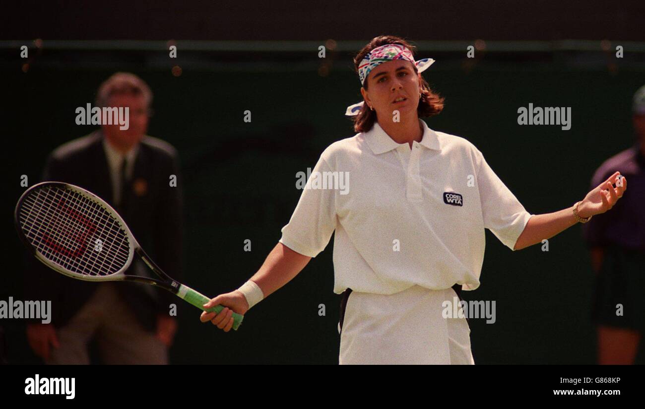 Wimbledon Tennis. Conchita Martinez Stock Photo - Alamy