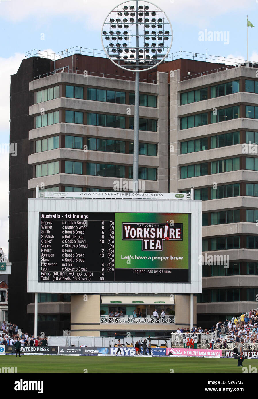 Trent bridge scoreboard hi-res stock photography and images - Alamy