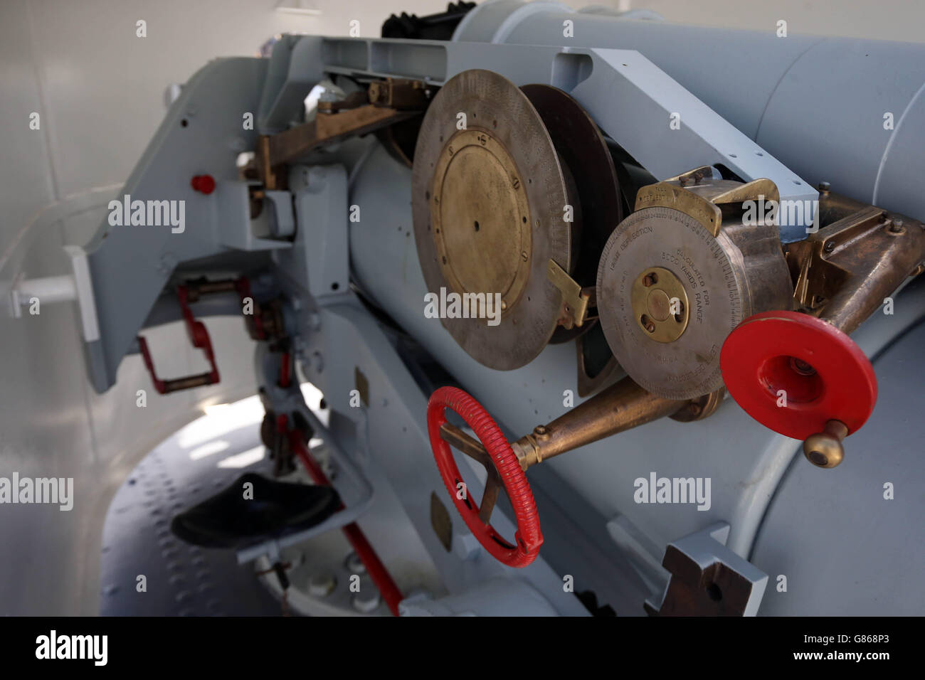 The interior of HMS M.33, the last surviving Royal Navy ship from the ...