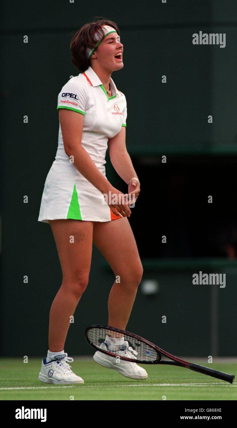 Tennis, Wimbledon Tennis Ladies. Martina Hingis Stock Photo - Alamy