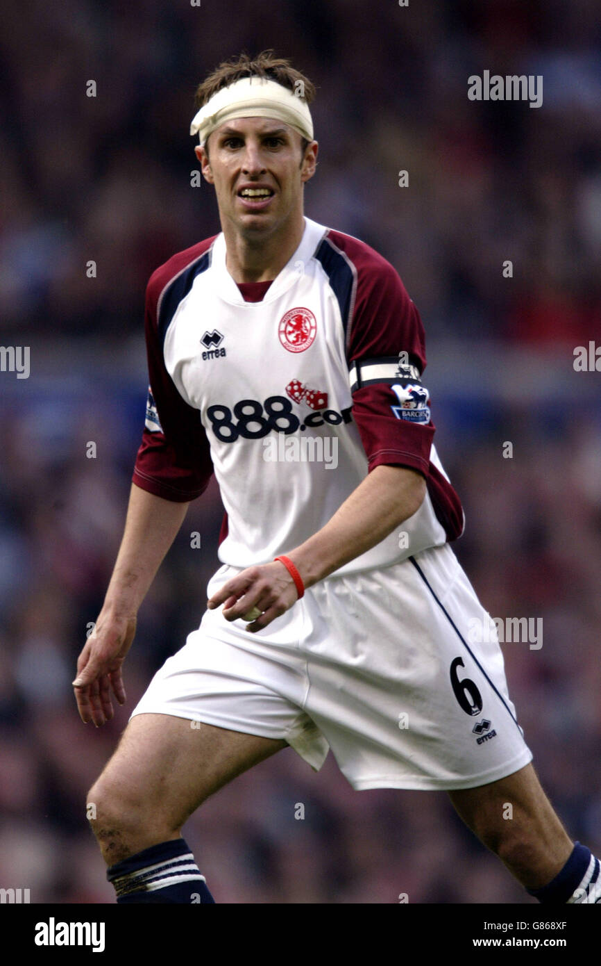 Middlesbrough's Gareth Southgate during the game against Liverpool ...