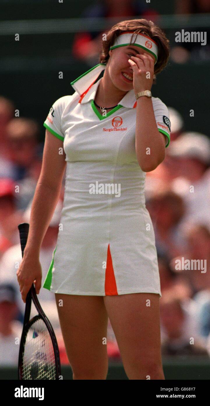 Tennis - Wimbledon Tennis Womens. Martina Hingis Stock Photo - Alamy