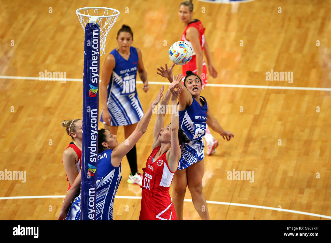 Tietie aiolupotea jennifer naoupu during the 2015 netball world cup hi ...