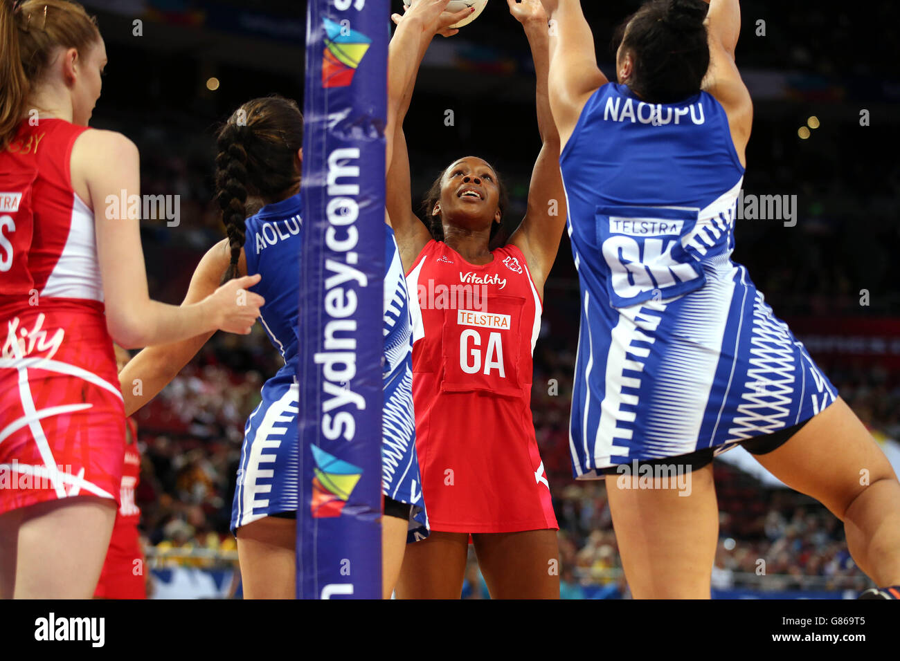 Tietie aiolupotea jennifer naoupu during the 2015 netball world cup hi ...