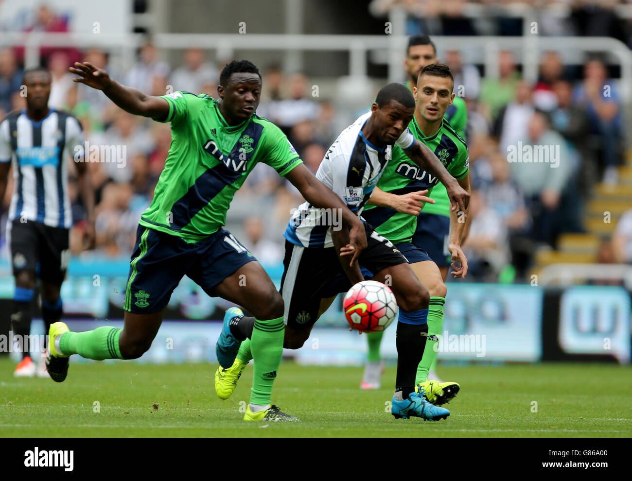Southampton's Victor Wanyama (left) and Newcastle United's Georginio ...