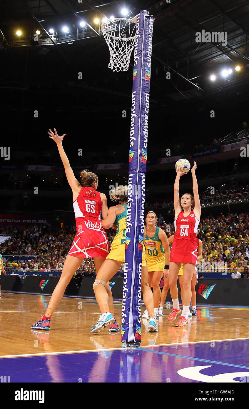 England's Helen Housby looks to shoot with support inside of Joanne ...