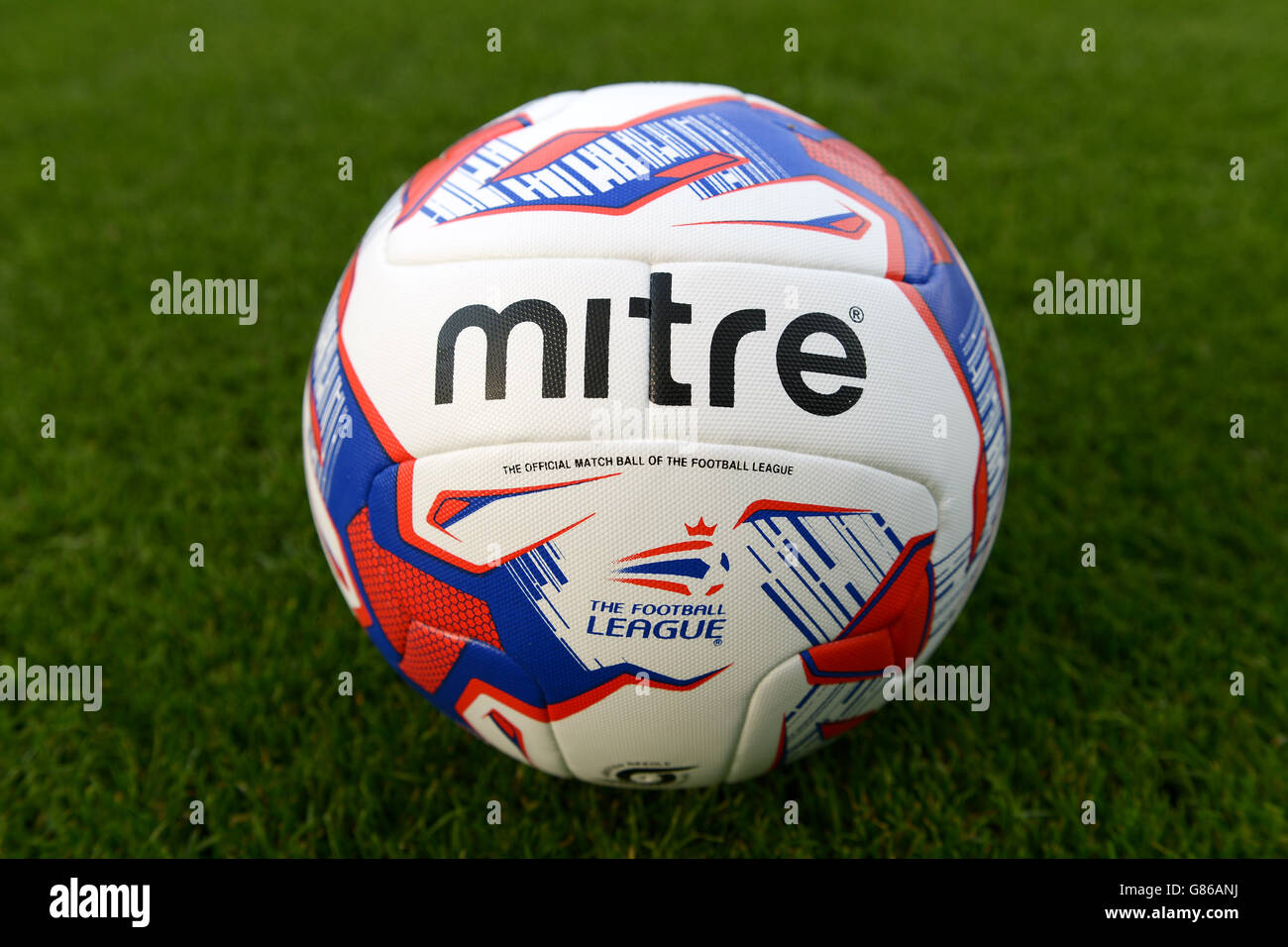 Detail of the official Football League Mitre Match ball Stock Photo - Alamy