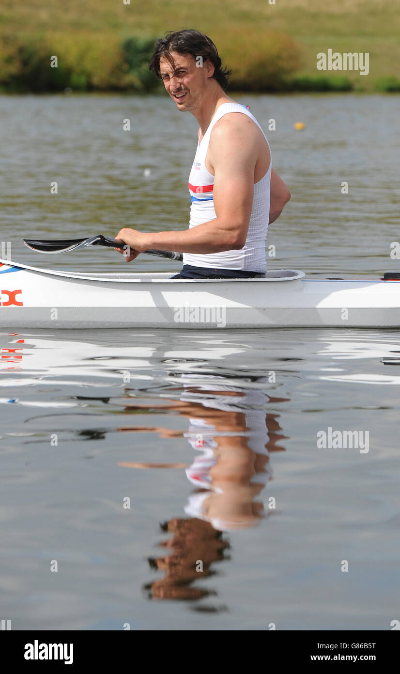 Nick beighton during training at national water sports centre hi-res ...
