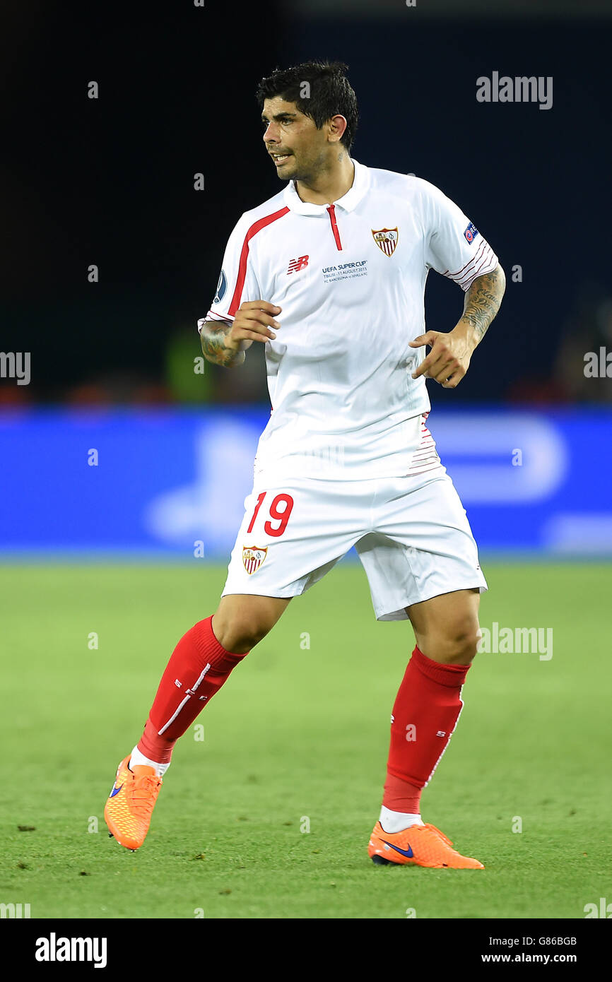 Soccer - UEFA Super Cup - Barcelona v Sevilla - Boris Paichadze Dinamo ...