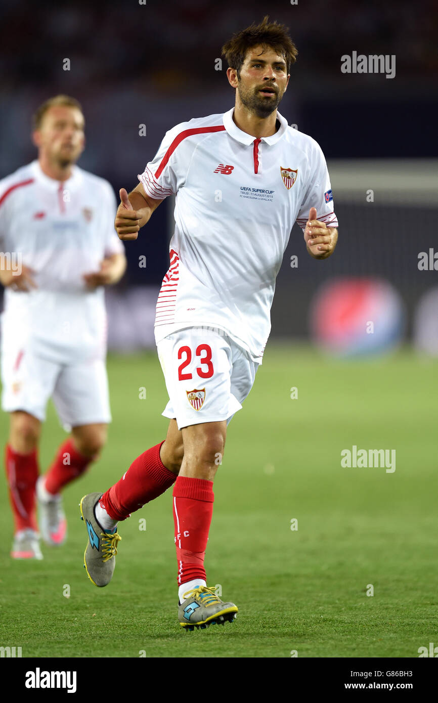 Soccer - UEFA Super Cup - Barcelona v Sevilla - Boris Paichadze Dinamo ...