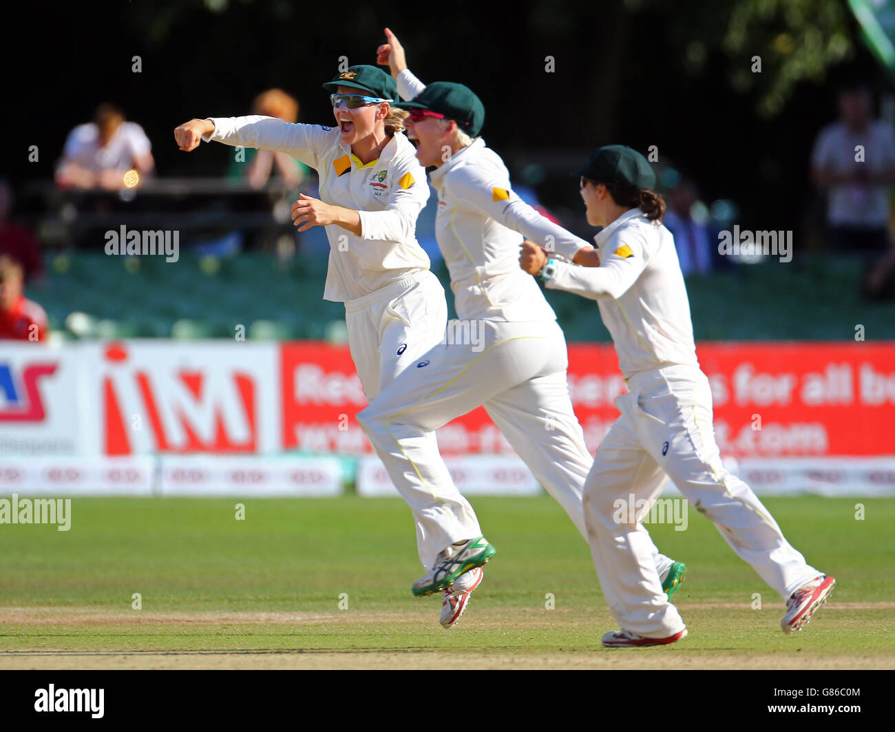 Australia captain Meg Lanning (left) celebrates victory with her ...