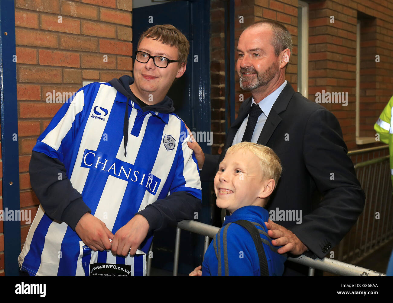 Reading manager Steve Clarke poses with fans outside Hillsborough ...