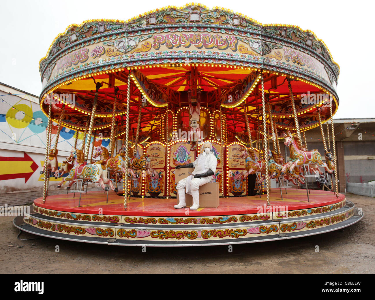 Merry go round installation hi-res stock photography and images - Alamy