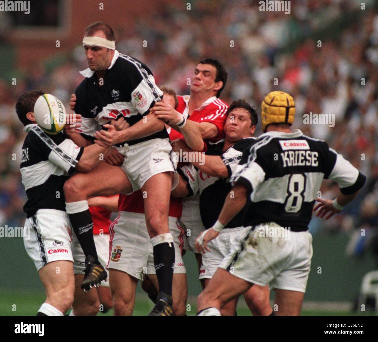 Rugby Union - Natal v British Lions. Martin Johnson, British Lions trys ...