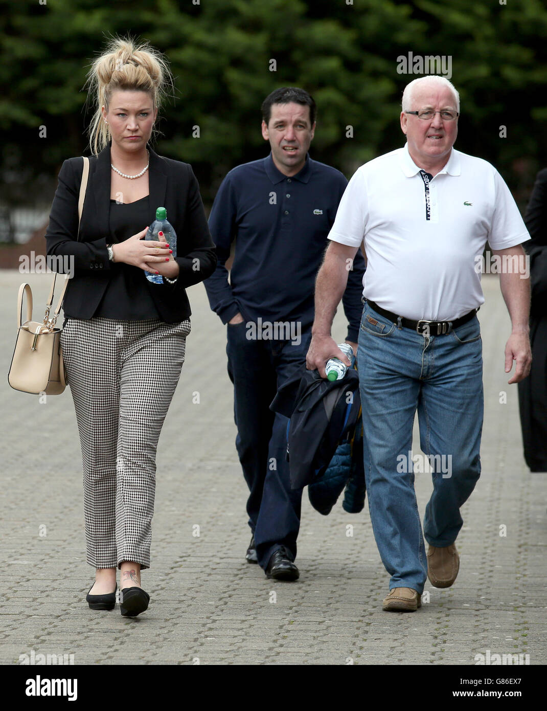 Karen Clarke (left) daughter of bin lorry driver Harry Clarke, arrives ...