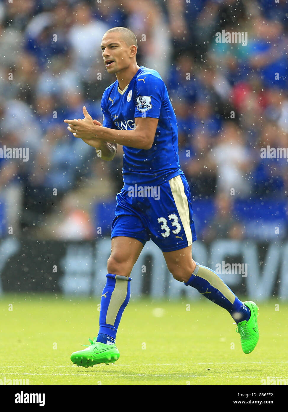 Leicester City's Gokhan Inler makes his debut coming on as a second ...