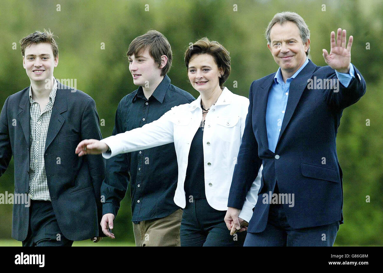 Politics family waving voting hi-res stock photography and images - Alamy