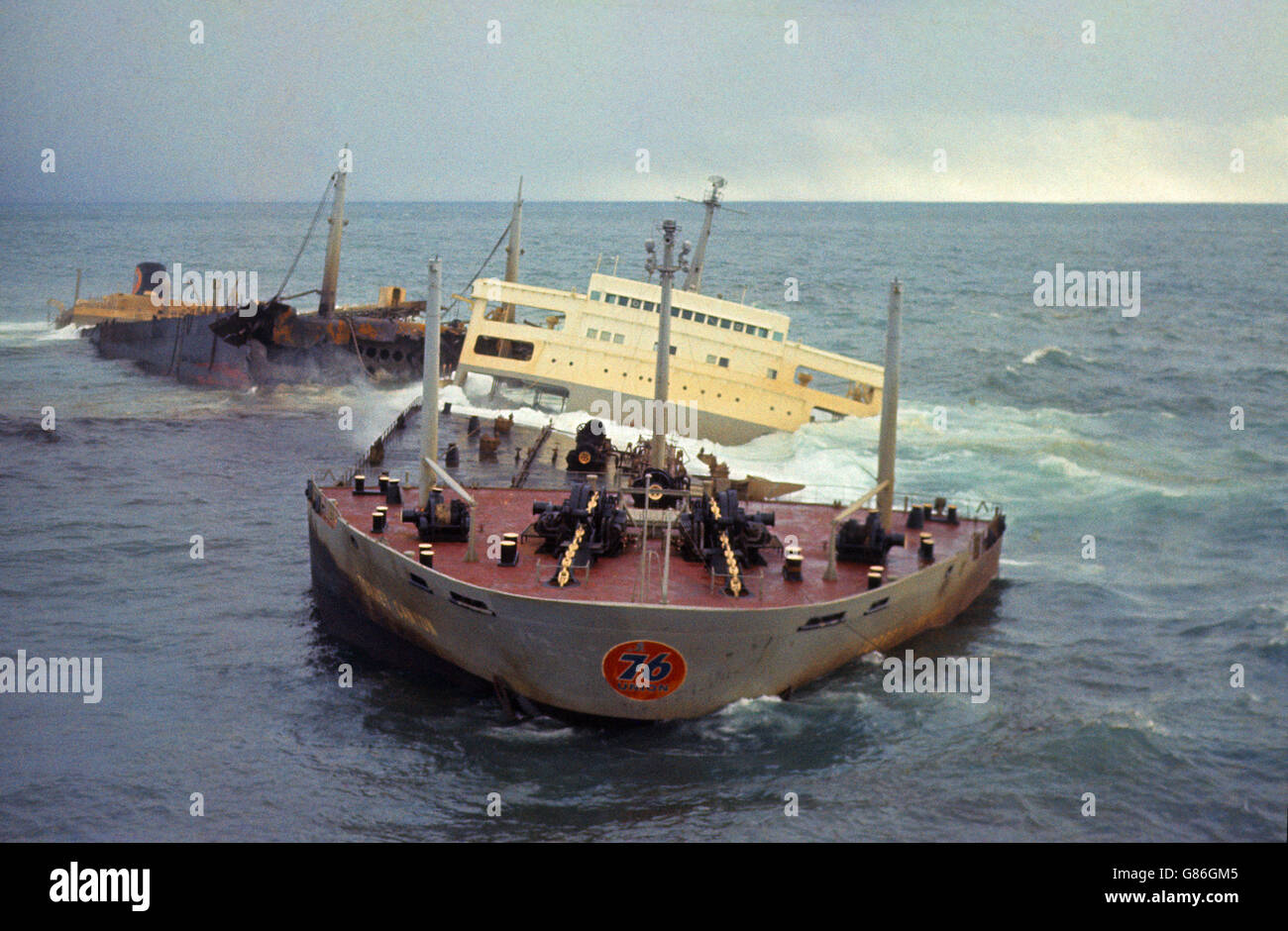 Broken in two on seven stones reef off lands end hi-res stock photography and images - Alamy