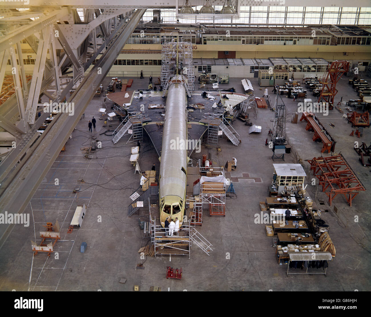 Image showing the on going work on the second prototype of the Concorde ...