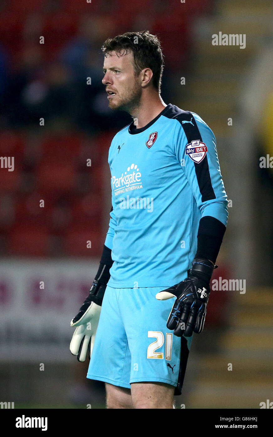 Rotherham united goalkeeper adam collin during the capital one cup hi ...