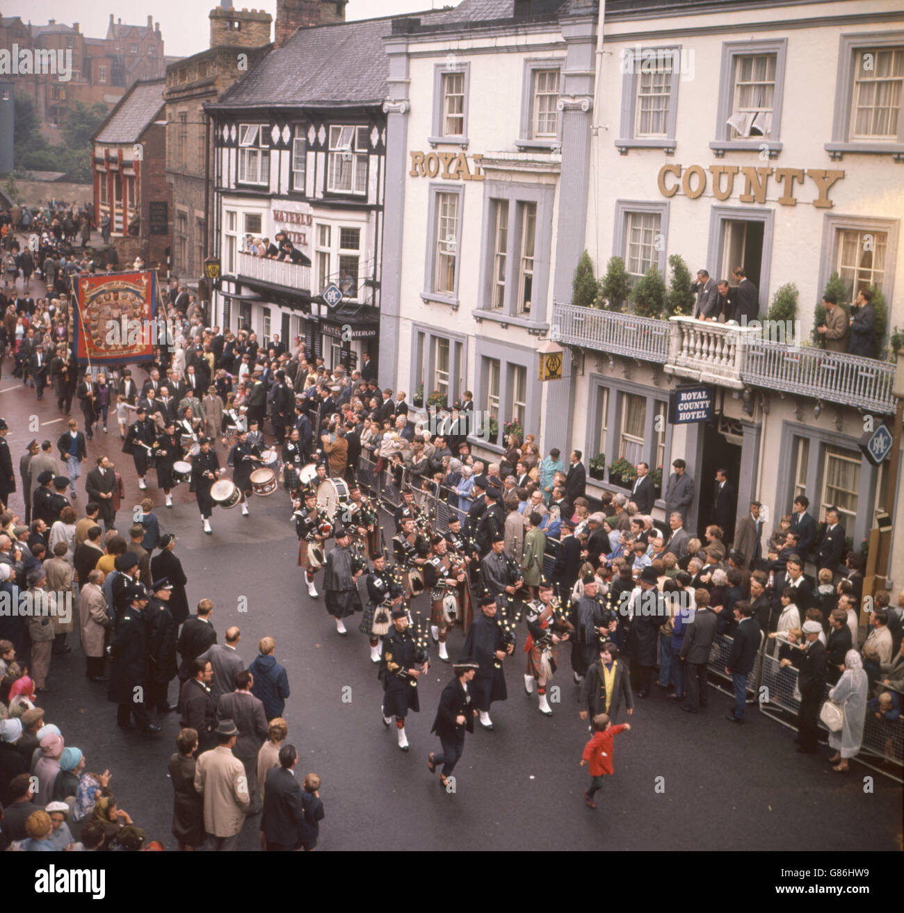 A pip band during the Durham Miners' Gala, which the Durham Miners ...