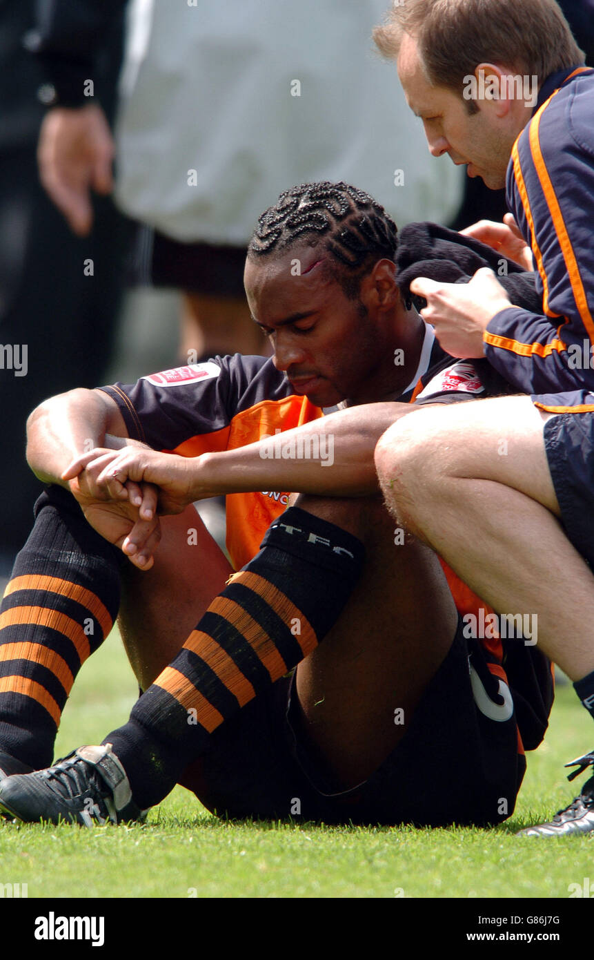 Ipswich towns fabian wilnis gets treatment for a head injury hi-res ...