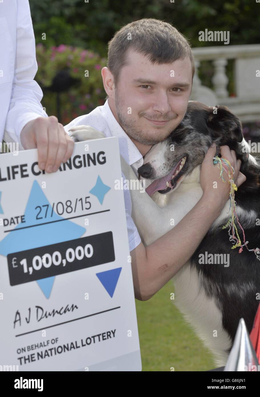 Lottery scratchcard winner Stock Photo - Alamy