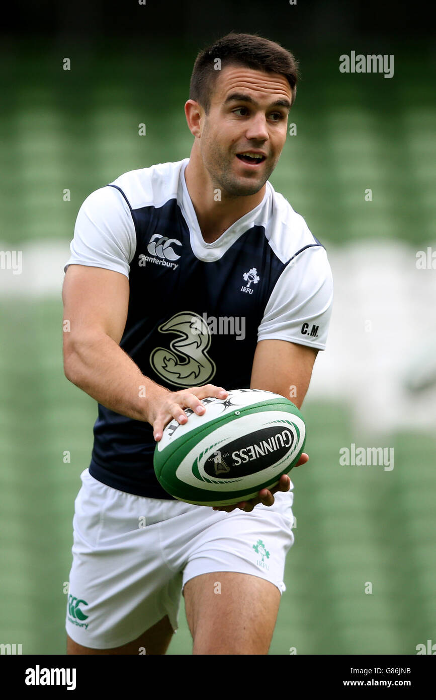 Ireland's Conor Murray during the captains run at The Aviva Stadium ...