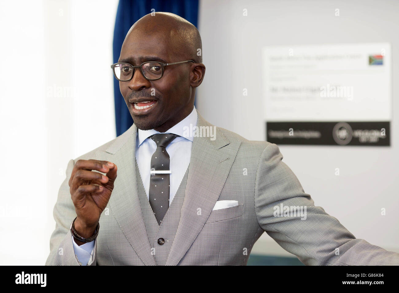 Malusi Gigaba MP, Minister for Home Affairs in South Africa, attends ...
