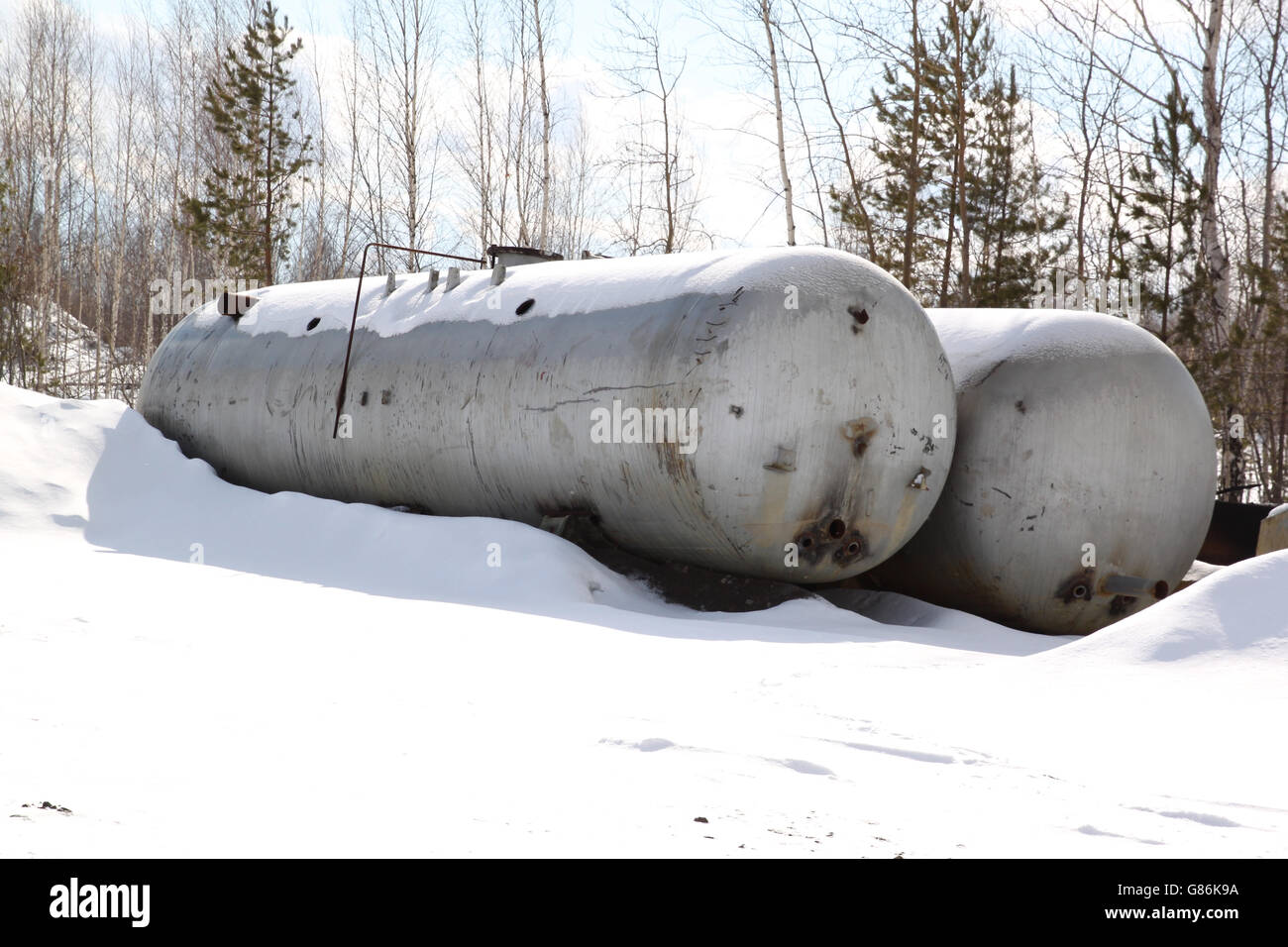 old railroad tank cars for transportation of liquids Stock Photo - Alamy