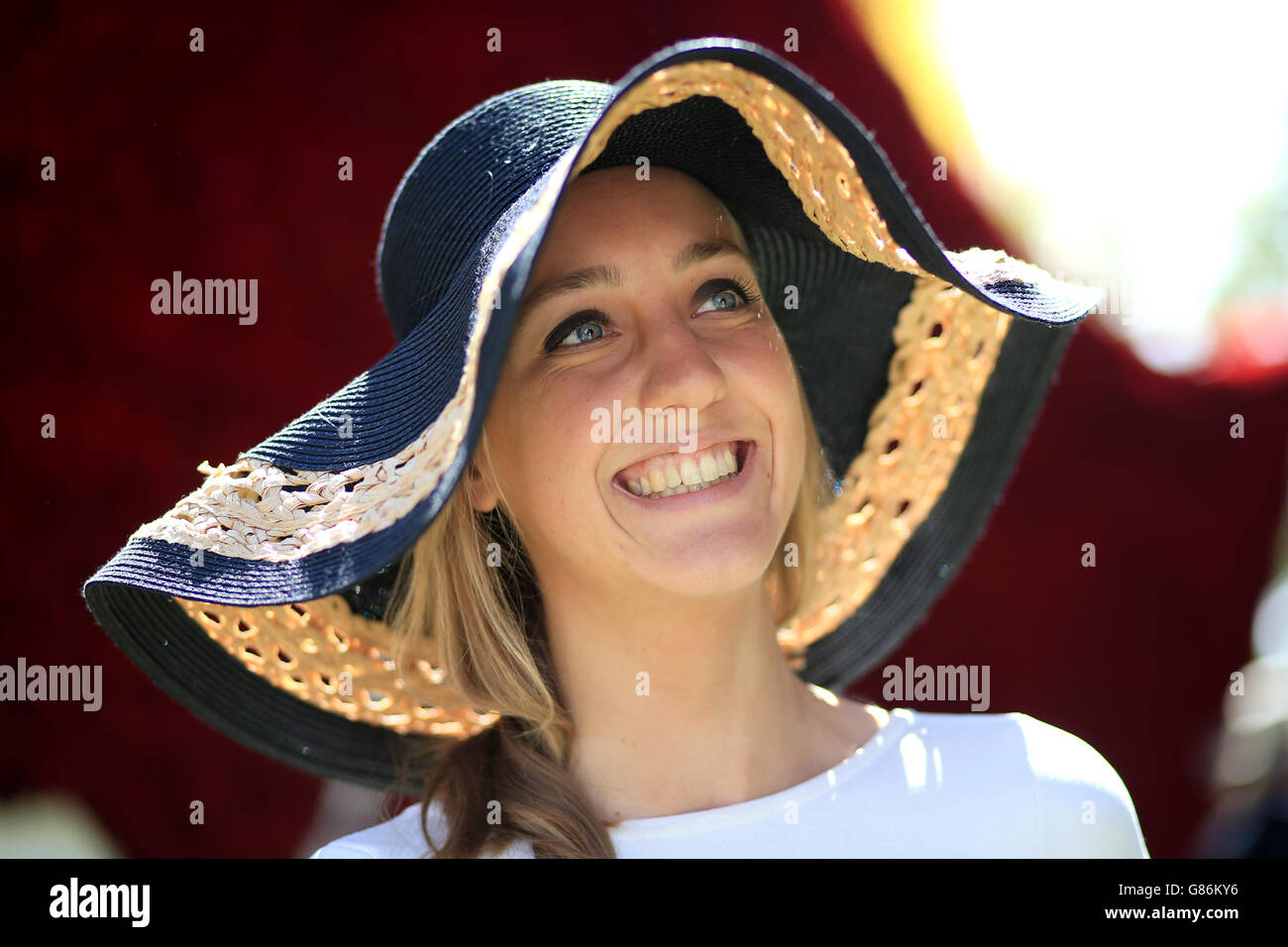 Alice Clarke from London before the start of the days racing, during ...