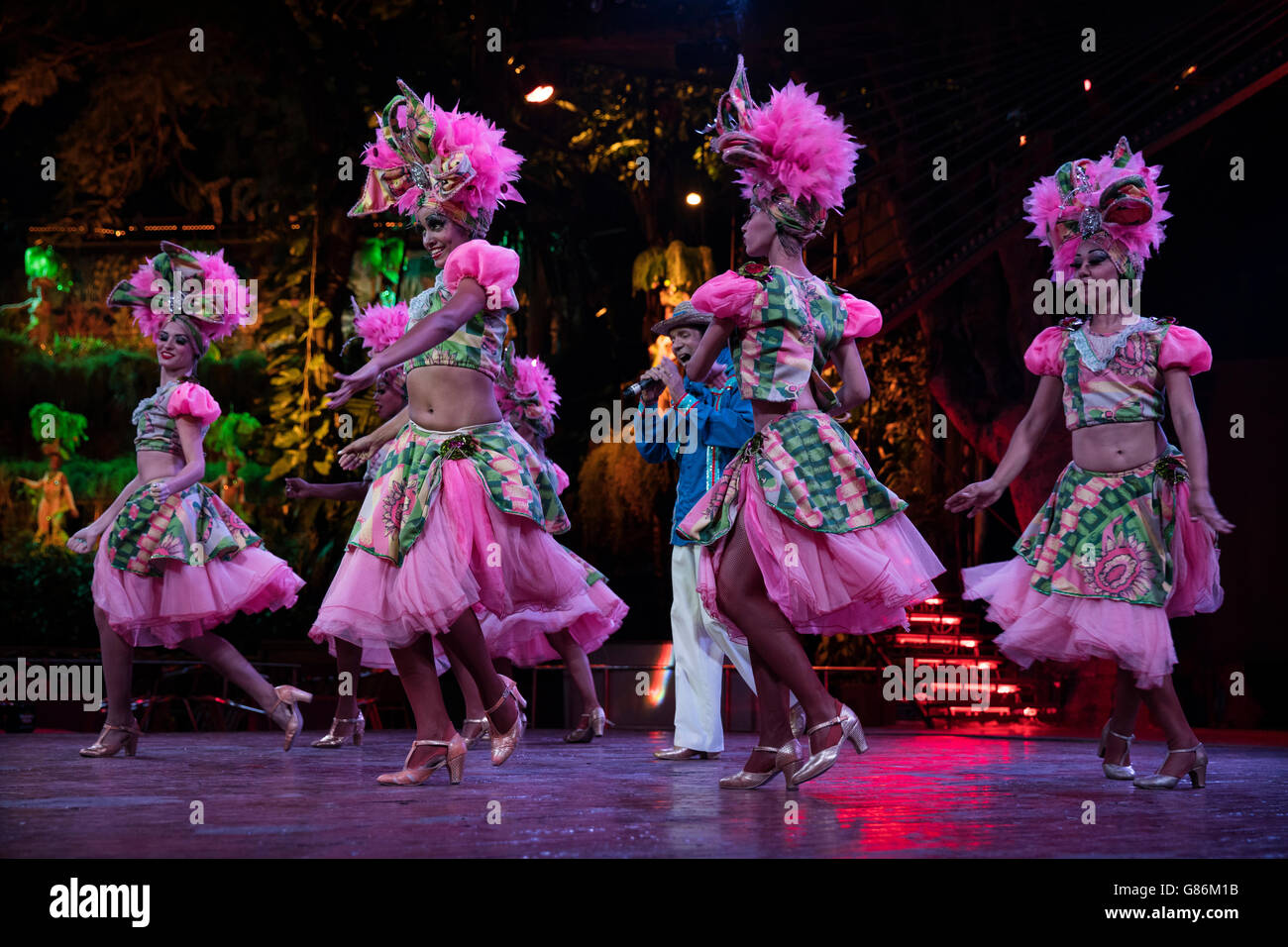 Dancers performing in The Tropicana show in Havana, Cuba Stock Photo ...