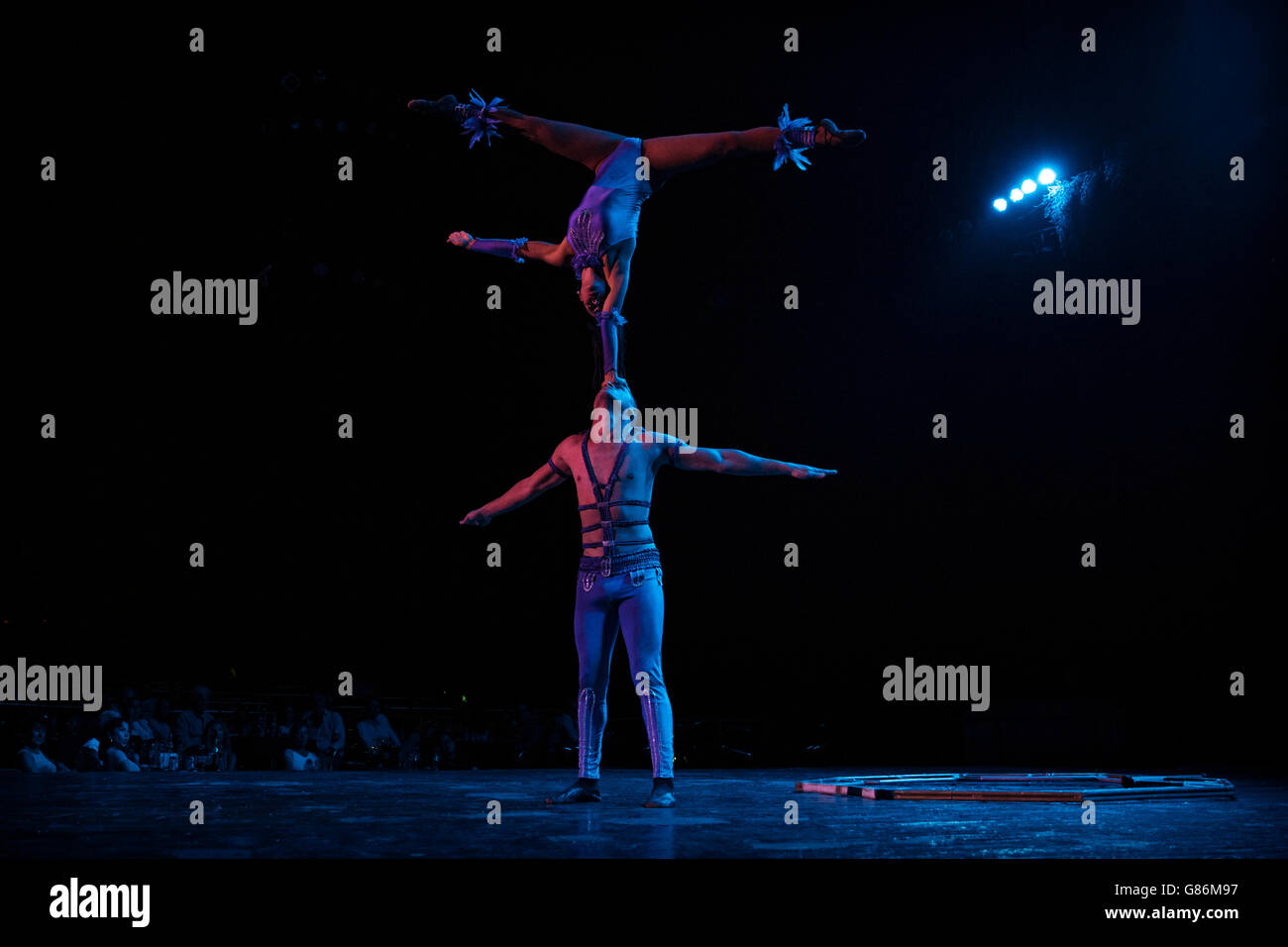 Acrobats performing in The Tropicana show in Havana, Cuba Stock Photo ...