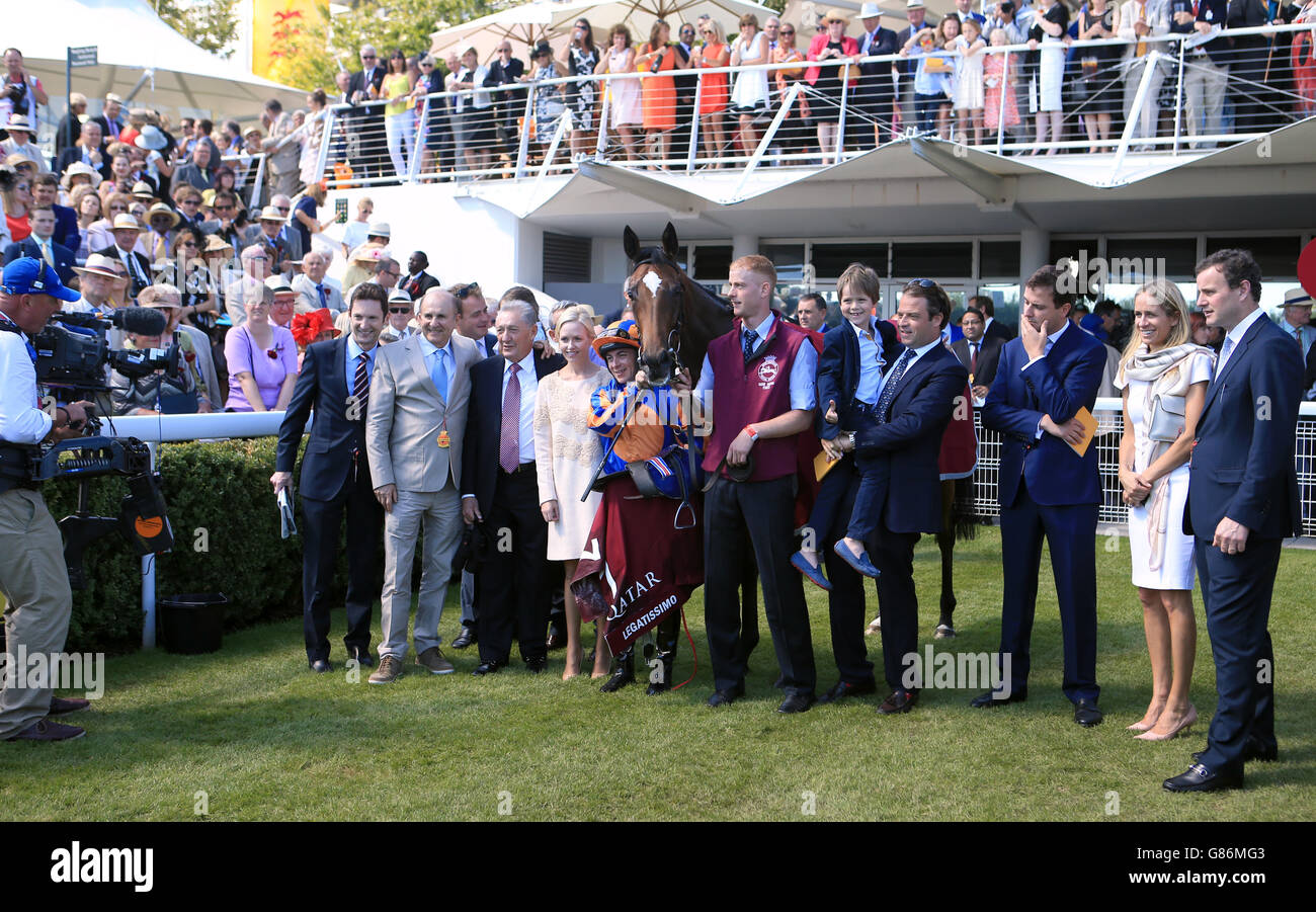 Jockey Wayne Lordan and connections of Legatissimo celebrate winning ...