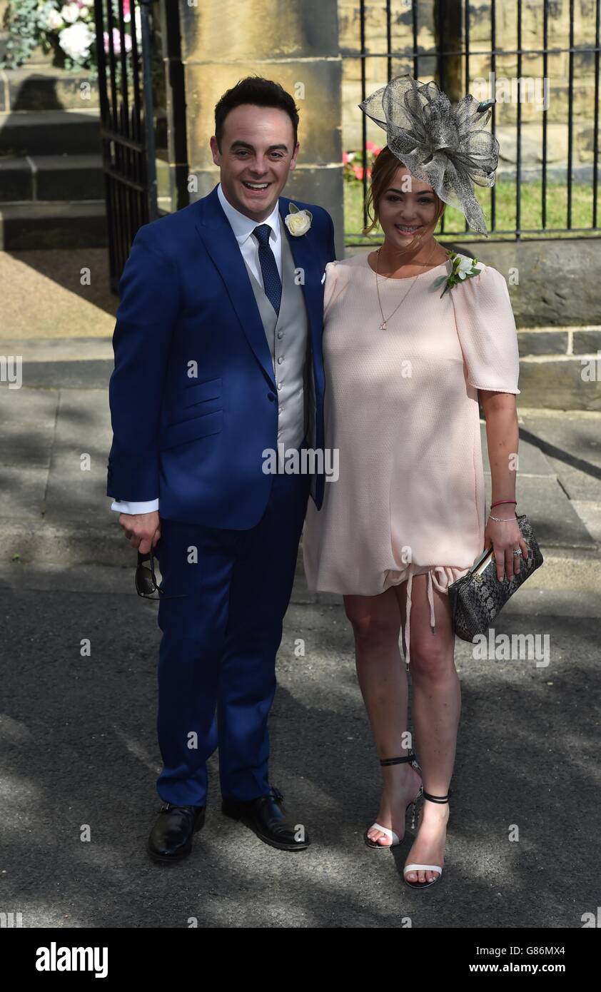 Ant McPartlin and wife Lisa Armstrong after the wedding of Declan ...