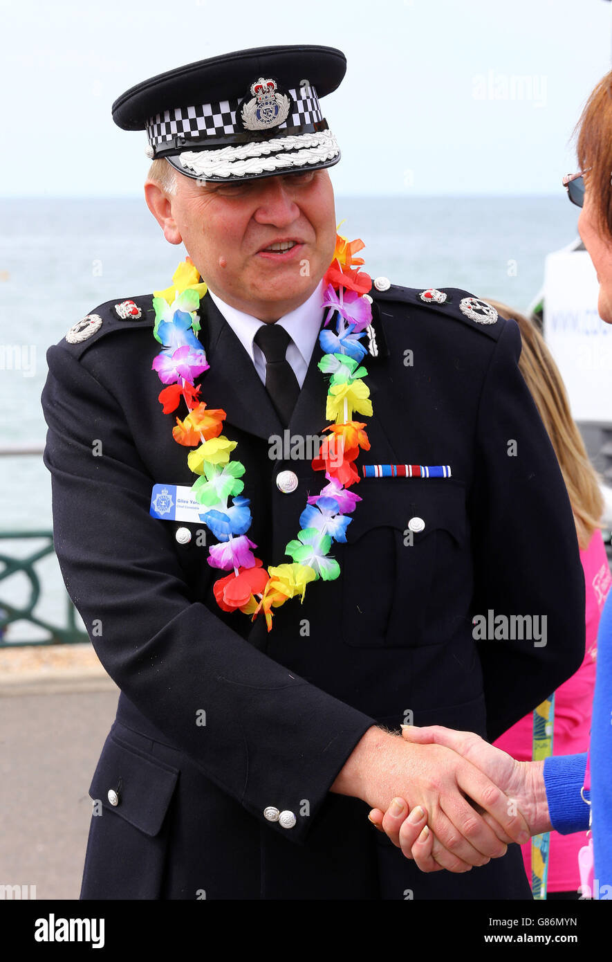 Sussex Police Chief Constable Giles York meets revellers as they gather ...